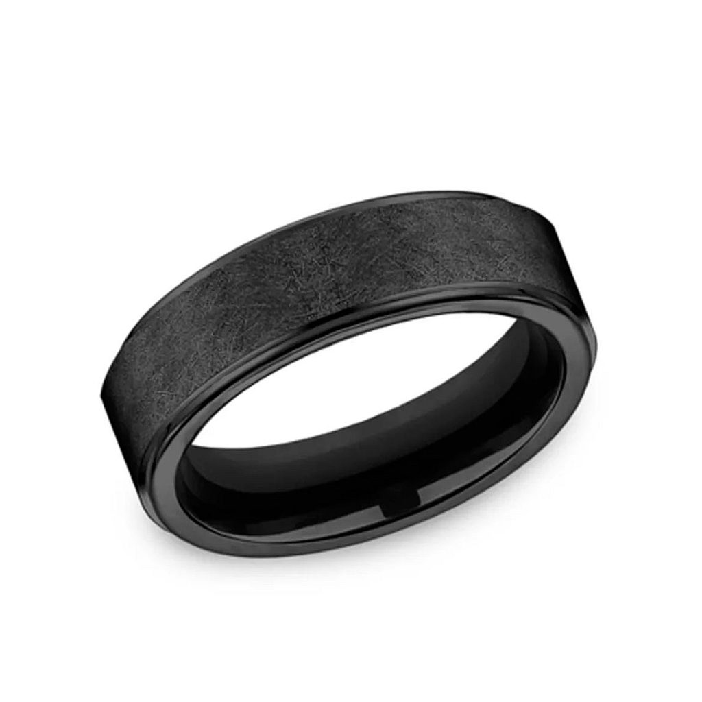 Forge 7mm Black Titanium Ring - Castle Rocks and Jewelry